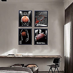 liflikwall Basketball art prints, set of 6 (8 X 10 in)-gifts for sports fans, men, boys, teenagers, art decoration for offices, bedrooms, and living rooms-frameless printing