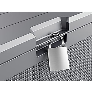 Rubbermaid Medium Resin Outdoor Storage Deck Box (74 Gal), Weather Resistant, Gray, Deck Organization for Home/Backyard/Pool Chemicals/Toys/Garden Tools/Porch/Patio Cushions