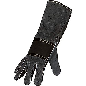 Suse's Kinder Welding Gloves Large- Fireplace Protective Leather Gear for Men and Women Welders - Heat Resistant for Blacksmith and Firepit Work (Large)