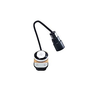 Cool Light Shop Multi-Functional LED Wall and Desk Lamp, Remote Control Sets Color, Adjustable Focus. Black Housing with Walnut Finish. 14 x 2.5 1 in. Powers USB Cable (Black), (MFL01)