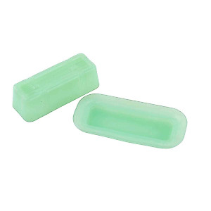 Tablecraft HJ124 Jadeite Glass Collection Butter Dish, 6.75 x 3.25 x 2.25, Green