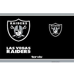 Tervis Triple Walled NFL Las Vegas Raiders Touchdown Insulated Tumbler Cup Keeps Drinks Cold & Hot, 30oz, Stainless Steel