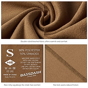 BASSDASH Men's Lightweight Thermal Base Layer Pants Warm Legging Bottom Quick Dry FS19M Dark Brown