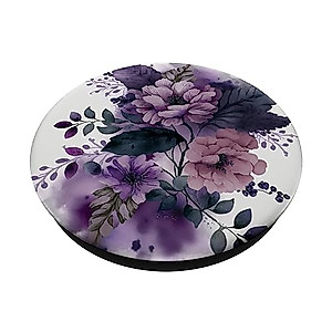 Purple Lavender Blossom Leaves Flowers Floral Girly PopSockets Standard PopGrip