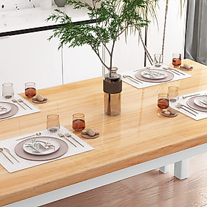 AWQM Dining Room Table Set, Kitchen Set with 2 Benches, Ideal for Home, and Room, Breakfast of 43.3x23.6x28.5 inches, Benches 38.5x11.8x17.5 Beige