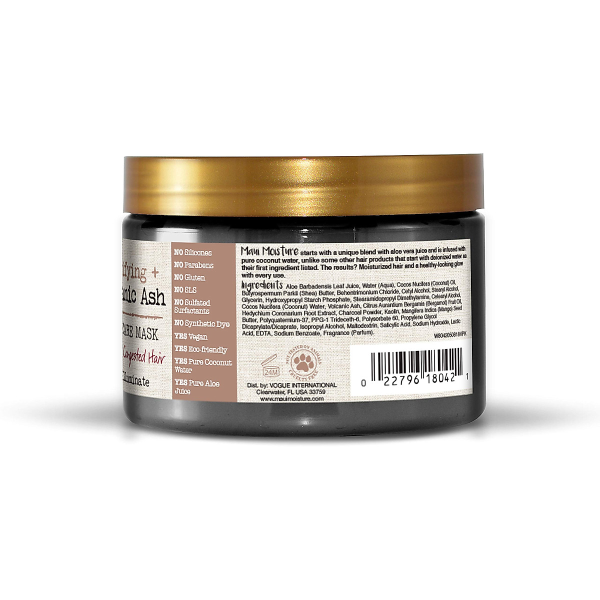 Maui Moisture Detoxifying Volcanic Ash Scalp Care Mask, Coconut, 12 Ounce