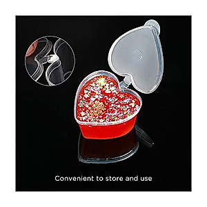 20PCS 45ML Heart Shape Cup Food Box With Lids Disposable Plastic Storage Container Pigment Box For Kitchen Organizer Home