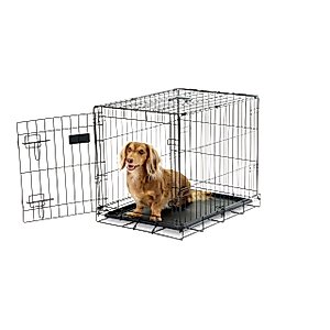 Carlson Pet Products SECURE AND FOLDABLE Single Door Metal Dog Crate, Small, 24.0"L x 18.0"W x 19.0"H