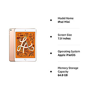 Apple iPad Mini, 5th Generation (Wi-Fi, 64GB) - Gold (Renewed)