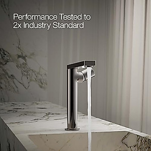 KOHLER K-73159-7-TT Composed Tall Single-Handle Bathroom Sink Faucet with Cylindrical Handle, Titanium