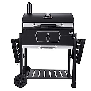 Royal Gourmet CD2030AN 30-Inch Charcoal Grill, Deluxe BBQ Smoker Picnic Camping Patio Backyard Cooking, Black