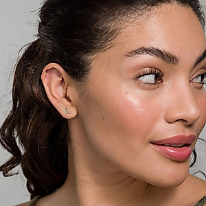 PAVOI 14K Yellow Gold Plated Sterling Silver Alphabet Letter Earrings | Initial Earrings | Letter S