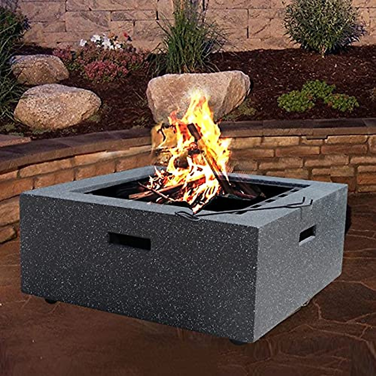 Fire Pits Outdoor Large BBQ Leisure Table On The Garden Terrace, Outdoor Cooking Fire Pit, Burning Fire Bowl, Multifunctional Heating Fireplace