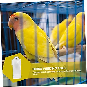 BESPORTBLE 3pcs Parrot Fruit Shelf Bird Cage Supplies Bird Cage Fruit Clips Bird Vegetable Holder Bird Vegetable Fruit Bird Food Fruits Basket Pet Parrot Vegetable Fixing Clips White Plastic
