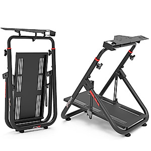 Extreme Sim Racing Wheel Stand Cockpit SXT V2 Racing Simulator - Racing Wheel Stand Black Edition For Logitech G25, G27, G29, G920, Thrustmaster And Fanatec - Heavy Dutty and Foldable