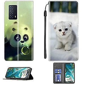 Flip Stand Case Compatible for Vivo Iqoo Z5 Phone Case Cover PU Leather Kickstand Magnetic Wallet Case CPT48