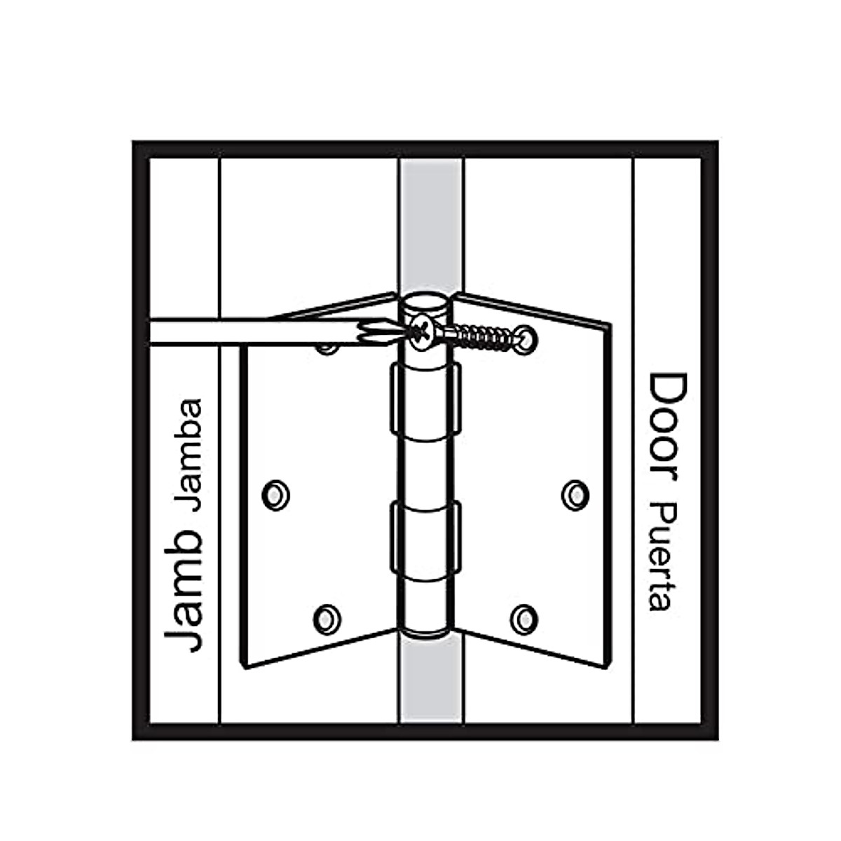 3-1/2 in. Matte Black Square Corner Smooth Action Hinge (3-Pack)