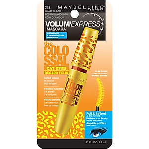 Maybelline Volum' Express The Colossal Cat Eyes Waterproof Mascara, Glam Black, 0.31 fl. oz.
