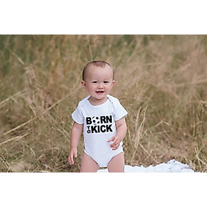 7 ate 9 Apparel Baby Boy's Born to Kick Onepiece 3-6 Months Black and White