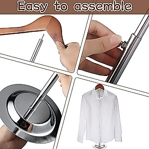Barydat Adjustable Adult T Shirt Display Flexible Shoulder Stand Portable T Shirt Display Stand for Vendors Metal Clothing Display Rack Garment Hanger for Steaming Clothes Holder, 16 x 28 Inch(1 Pcs)