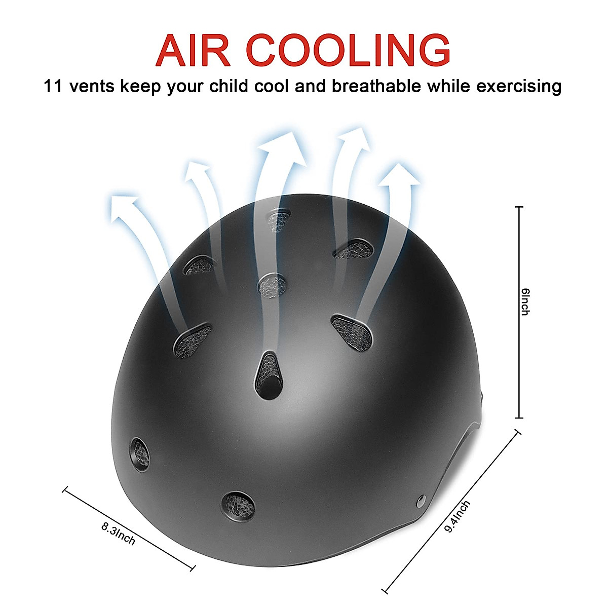 BURSUN Kids Bike Helmet Ventilation & Adjustable Toddler Helmet for Ages 2-3-5-8 Kids Boys Girls Multi-Sport Helmet for Bicycle Skate Scooter, 5 Colors