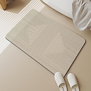 Super Absorbent, Fast Drying Diatomite Earth Bath Mat - Non-Slip, Ultimate Bathroom Floor Safety, Quick Clean Shower Mat, Ideal for Bathrooms, Kitchens & Showers, 32 x 20 inches