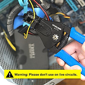 VCELINK Automatic Wire Stripper, Heavy Duty Precision Wire Stripping Tool for 8-18AWG Solid and Stranded Electrical Wire (GJ715)