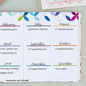 Erin Condren 8" x 10" 12 Month Soft Bound Life Planner - Mid Century Circles Cover + Mid Century Circles Interior Pages. Undated Horizontal Weekly and Monthly Agenda