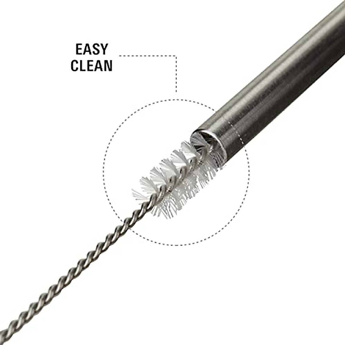 Avana Metal Reusable Straws with Case and Silicone Tips for Water Bottles and Tumblers, Deep Ocean/Grey/Black, (3-Pack)