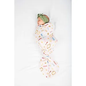Loulou Lollipop Soft Baby Swaddle Blanket Muslin Wrap Receiving Blanket for Newborn to Toddler Girl and Boy, Large 47” by 47” - Breakfast Pink…