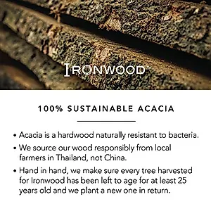 Ironwood Gourmet Cutting Board, Acacia Wood, 10.6 x 7-Inch