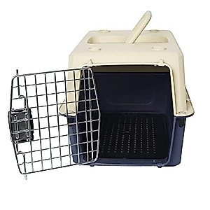 Lucky Tree 4 Size Pet Carrier Cat Carriers Kennel Crate Airline Approved Kitty Travel Cage Plastic Lightweight and Safe to Carry for Puppy Bunny Cats, 2 Color