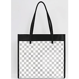 Marc Jacobs The Grind Coated Leather Tote (Cotton Multi)