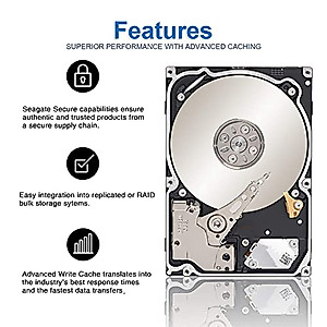 Seagate Enterprise Capacity 3.5 | ST4000NM0035 | 4TB 7.2K RPM 128MB Cache 3.5in SATA 6Gb/s | 512n | FIPS 140-2 | Enterprise Internal Hard Disk Drive (Renewed)