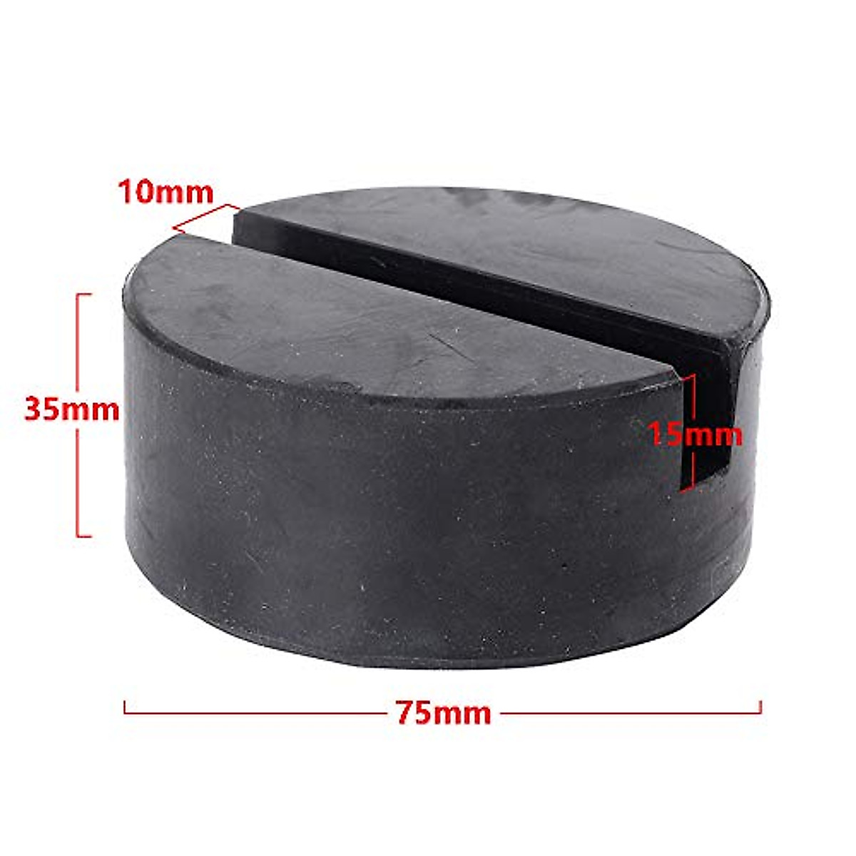 FSFY Auto 75mm Slotted Frame Rail Rubber Hydraulic Floor Jack pad Standard Jack Pad Black