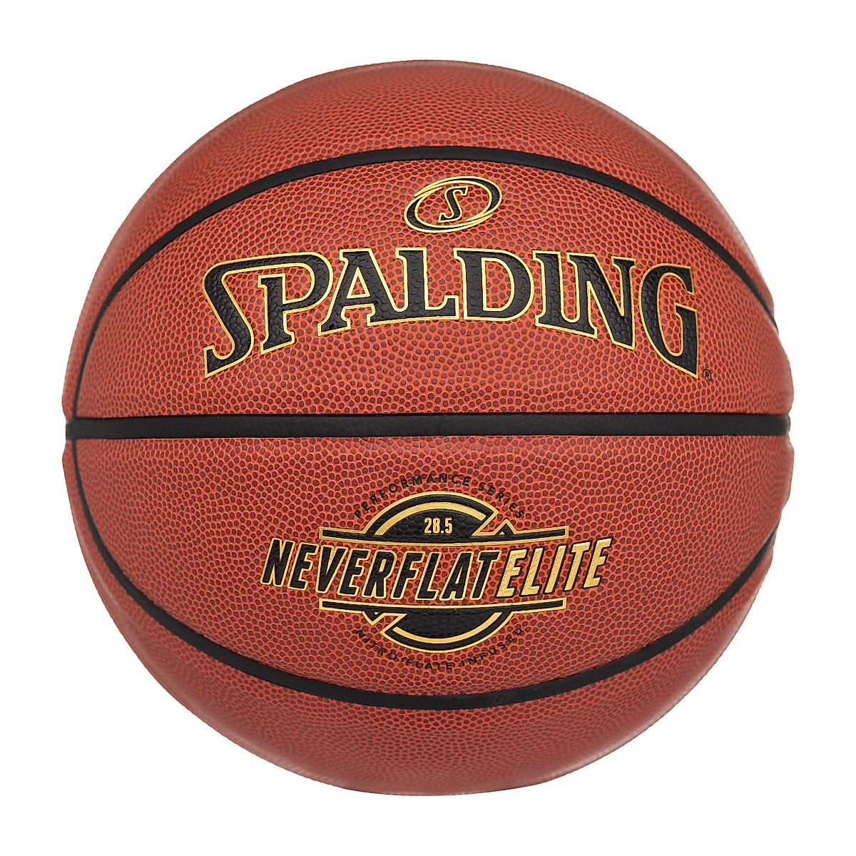 Spalding NeverFlat Elite Indoor-Outdorr Basketball 28.5"