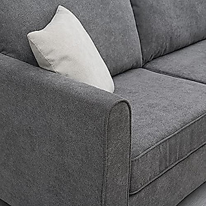 SZUBEE Sectional Sofa Living Room Furniture Corner Couch, Gray Fabric