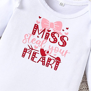 Aalizzwell 6-12 Months Baby Girls Valentines Day Outfit Infant 1st Valentines My Tulle Skirt Heart Clothes with Leg Warmers Clothing Pink