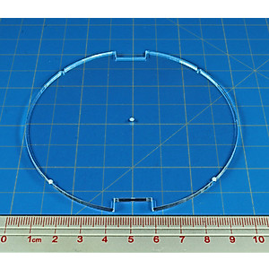 LITKO 100mm Circular | Round Notched Tank Base | Compatible with Star Wars: Legion | Clear | (1.5mm Clear Thick Acrylic)