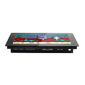 HUNSN 17" LED Industrial 2MM Embedded Panel PC, 5 Wire Resistive Touch Screen, Intel J1900, Windows 11 Pro or Linux Ubuntu, PW04, 1280 x 1024, VGA, 4 x USB, LAN, 3 x COM, 8G RAM, 256G SSD