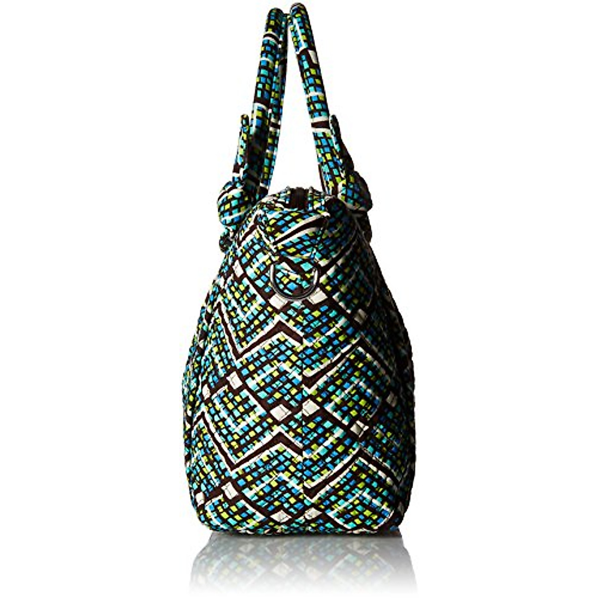 Vera Bradley Women's Cotton Hadley Satchel Purse, Rain Forest, One Size