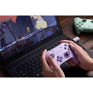 8BitDo Ultimate 2C Wireless Controller for Windows PC and Android, with 1000 Hz Polling Rate, Hall Effect Joysticks and Triggers, and Remappable L4/R4 Bumpers (Purple)