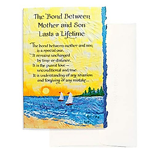 Blue Mountain Arts Greeting Card “The Bond Between Mother and Son Lasts a Lifetime” Is the Perfect Birthday, Graduation, Mother’s Day, or “Just Because” Card for a Mom or a Son (CBM404)