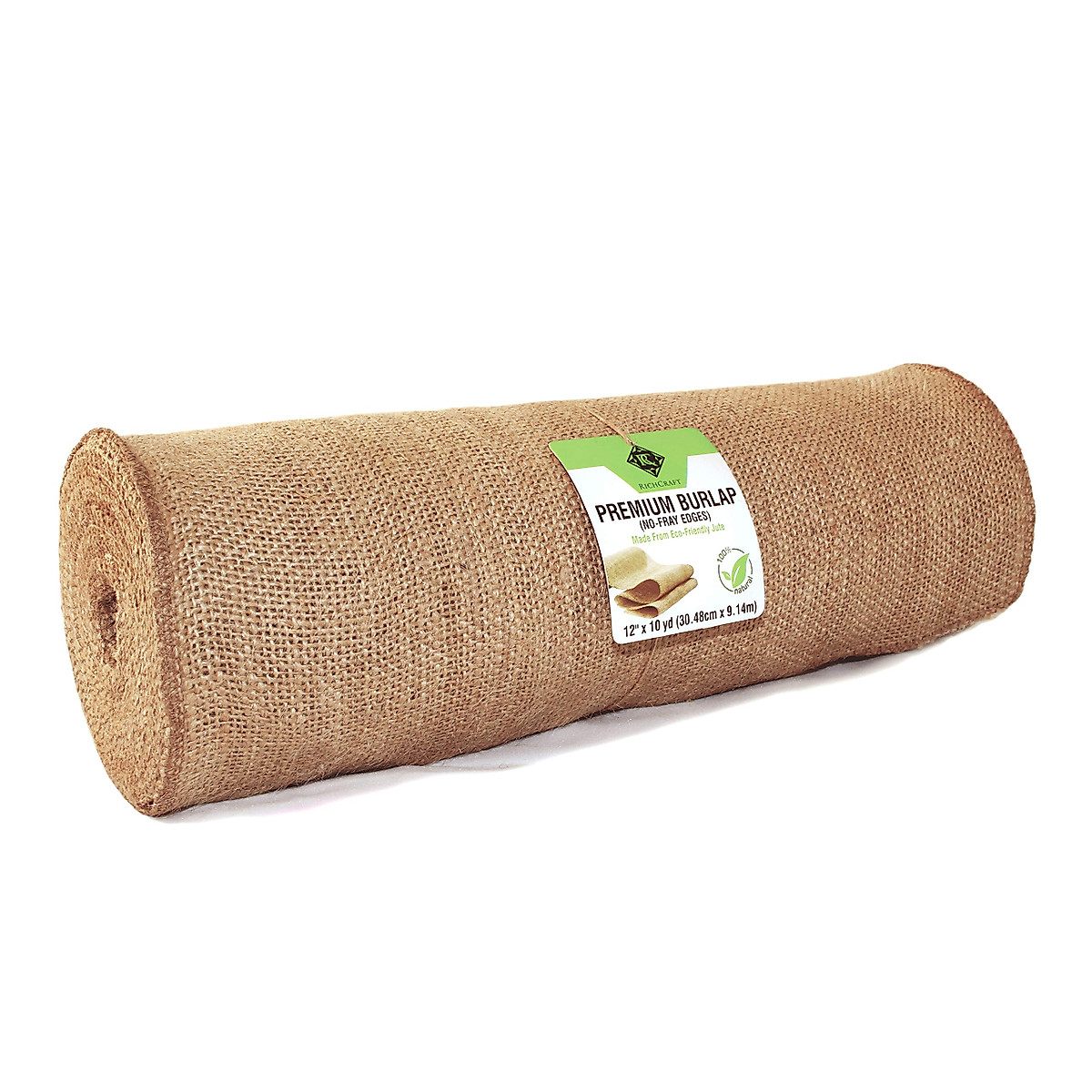 12" x 10yd NO-FRAY Burlap Roll ~ 3 - 5 Table Runners ~ Natural Long Fabric with Finished Edges. Perfect for Weddings, Placemats, Crafts. Decorate Without The Mess!
