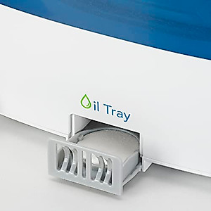 PureGuardian H1175WCA Ultrasonic Cool Mist Humidifier, 90 Hrs. Run Time, 1.5 Gal. Tank Capacity, 390 Sq. Ft. Coverage, Medium Rooms, Quiet, Filter Free, Silver Clean Treated Tank, Essential Oil Tray