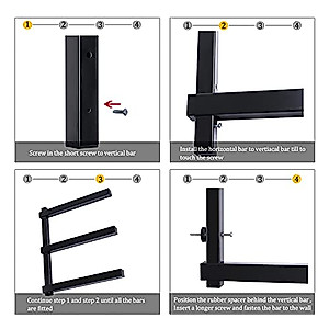 CLEAR STYLE Lumber Storage Rack and Wood Organizer Heavy Duty Metal Rack with 3-Level Wall Mount Levels up to 360LBS Perfect for Garage Storage 1 Pack