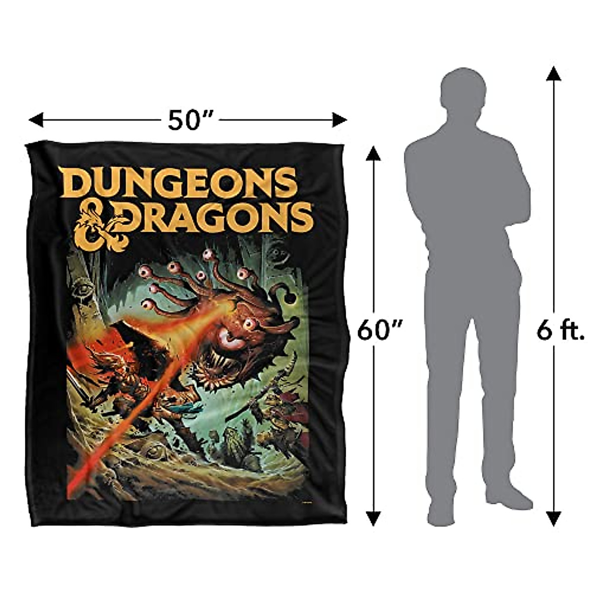 Dungeons and Dragons Beholder Strike Silky Touch Super Soft Throw Blanket 50" x 60"