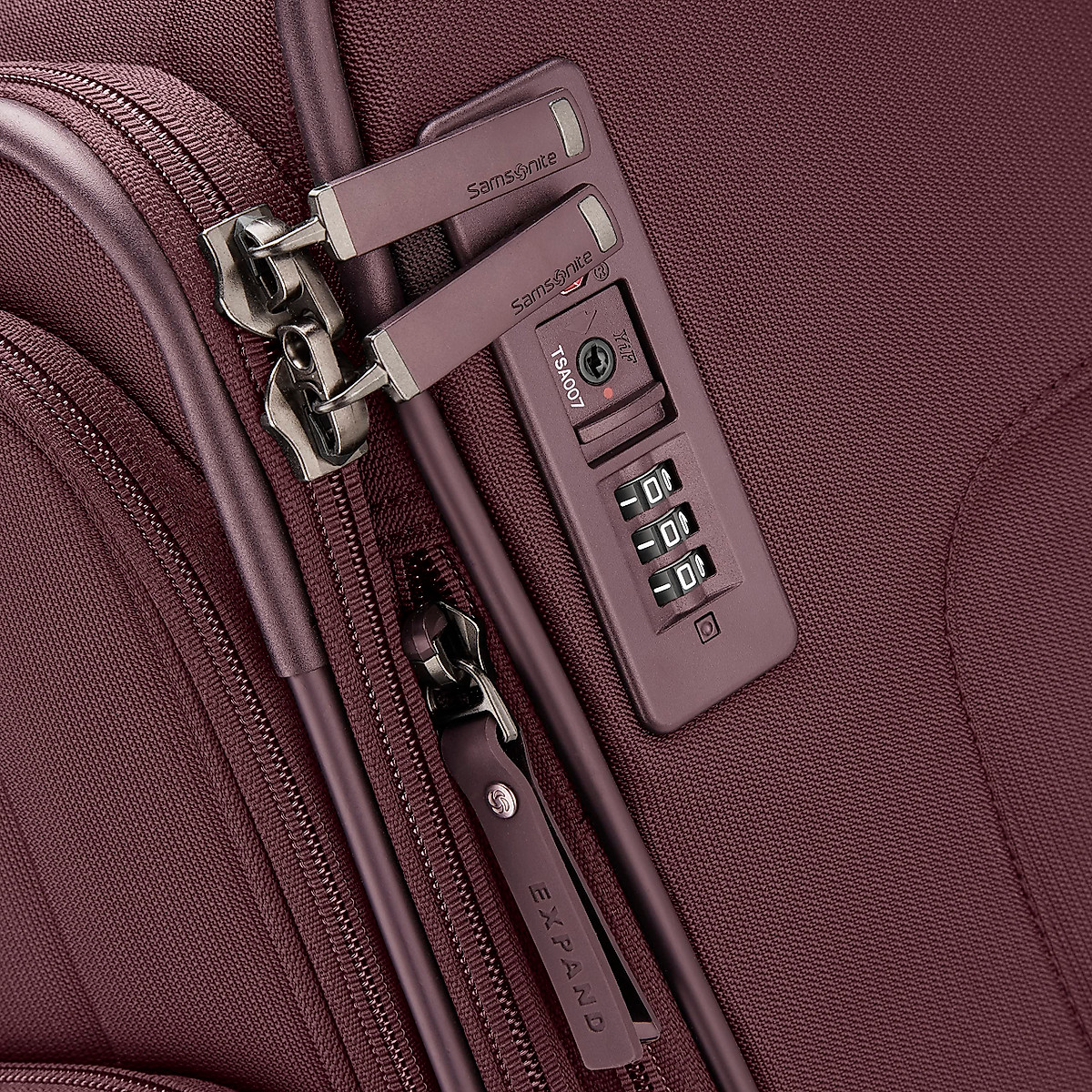 Samsonite Lineate DLX Softside Expandable Luggage with Spinner Wheels, Merlot