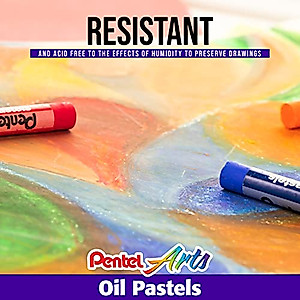 Pentel Oil Pastels 50/Pkg-Assorted Colors