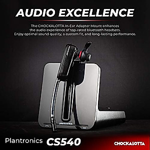 CHOCKALOTTA in-Ear Tip with Silicone Hook Compatible with Plantronics Poly CS540 / W440 / W740 / WH500 Headsets (1-Pack Adapter + 3 Pcs Left S/M/L Ear Tips)